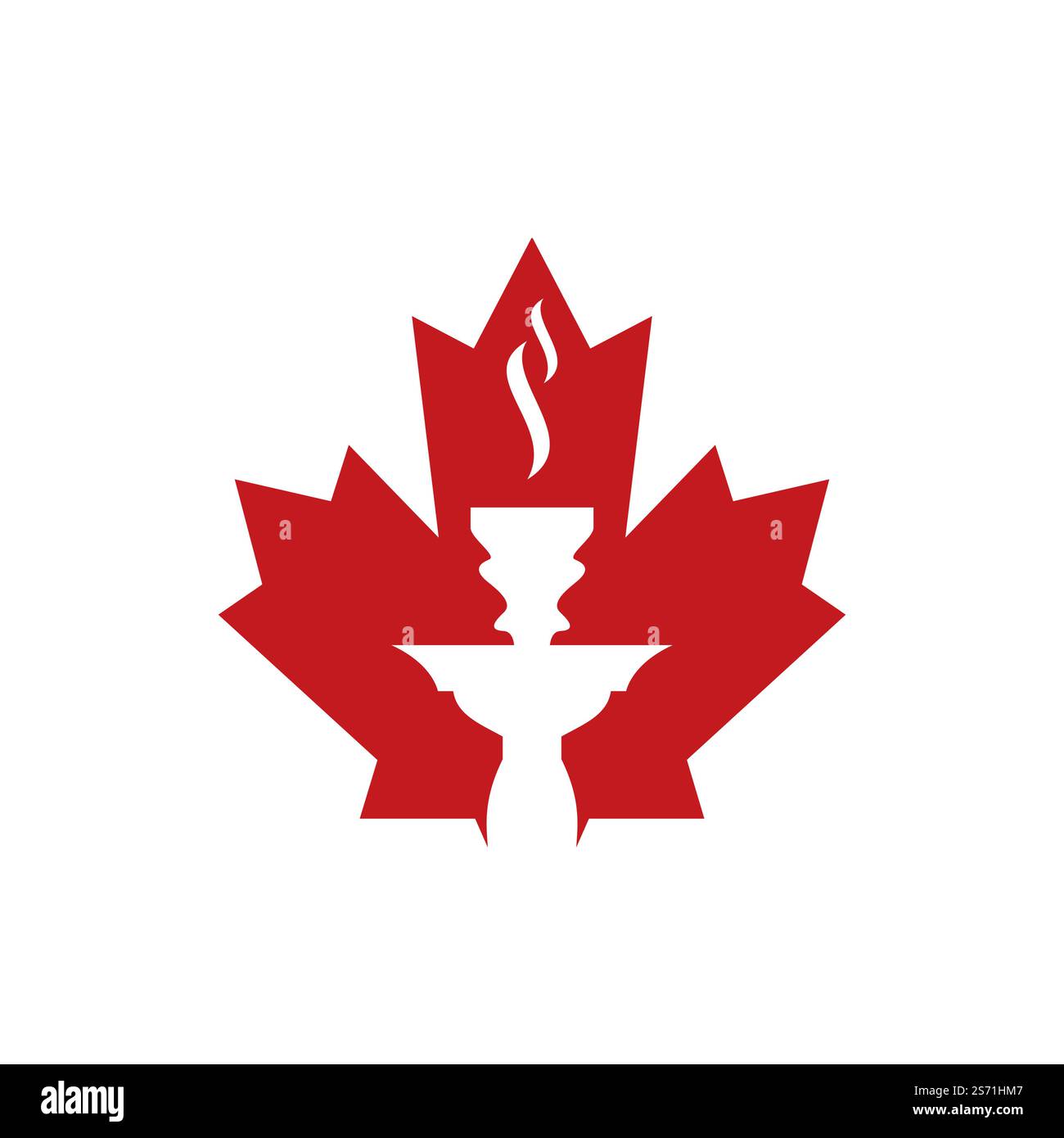 Maple leaf and hookah logo design. Canada leisure club logo concept ...