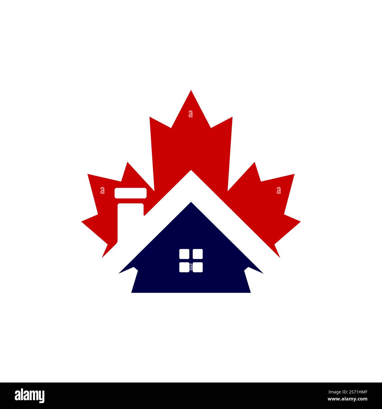 Maple leaf real estate vector logo. Maple leaf home icon Stock Vector ...