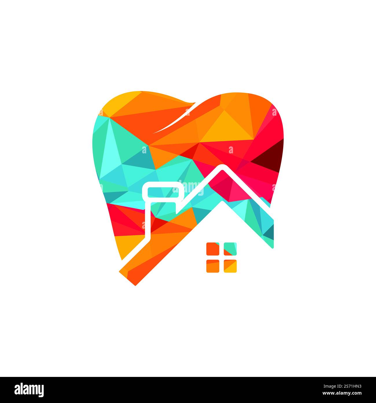 Tooth house vector logo design. Dental house icon logo design Stock ...