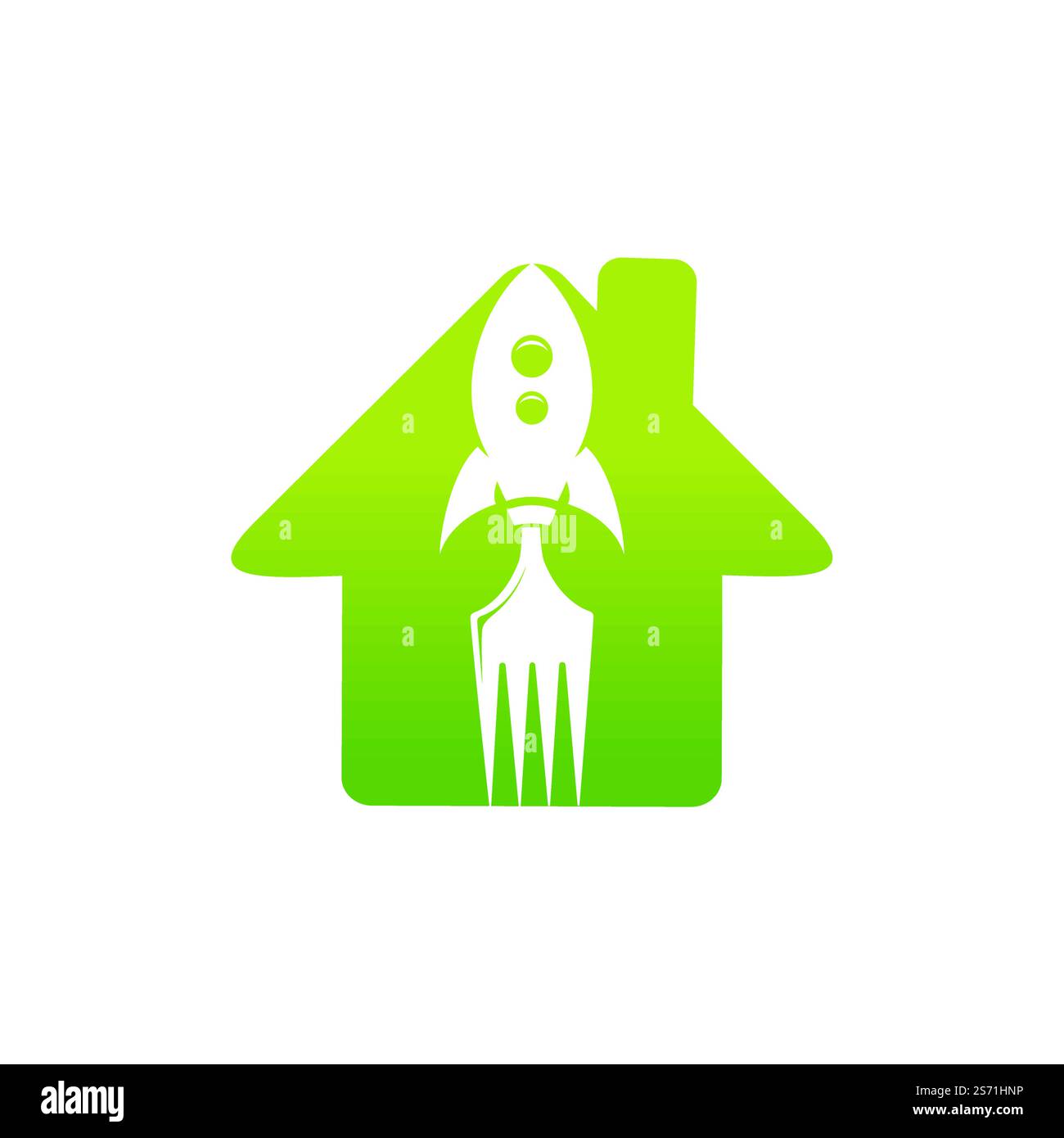 Rocket food with home icon logo design illustration. Fast food delivery ...