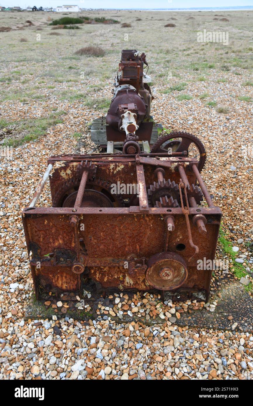 Rusty old boat engines Stock Photo - Alamy
