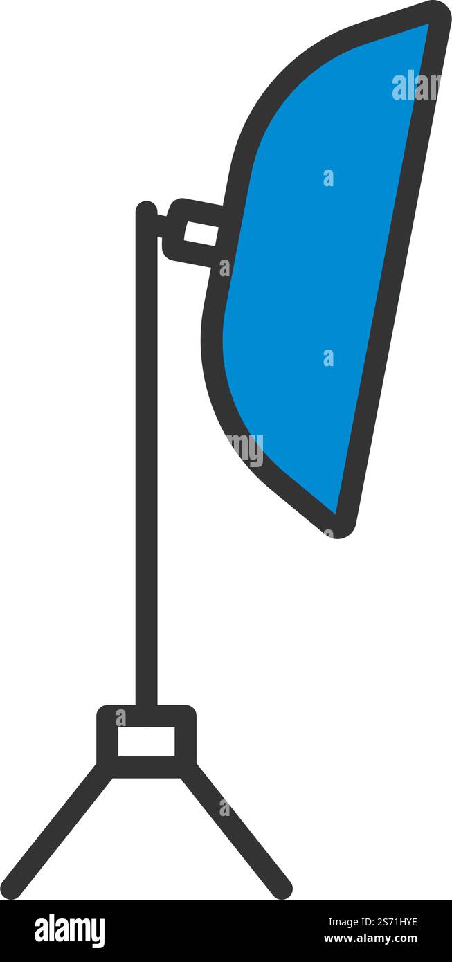 Icon Of Softbox Light. Editable Bold Outline With Color Fill Design ...