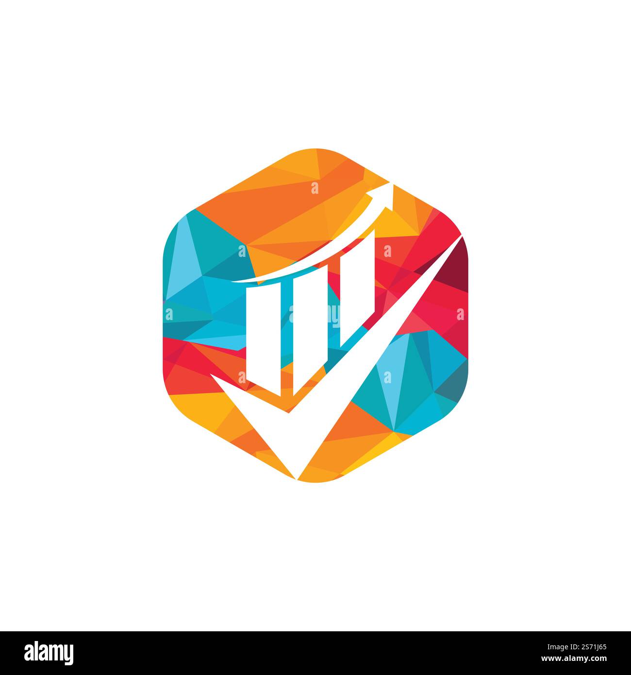 Stats check vector logo design template. Check mark for accounting ...