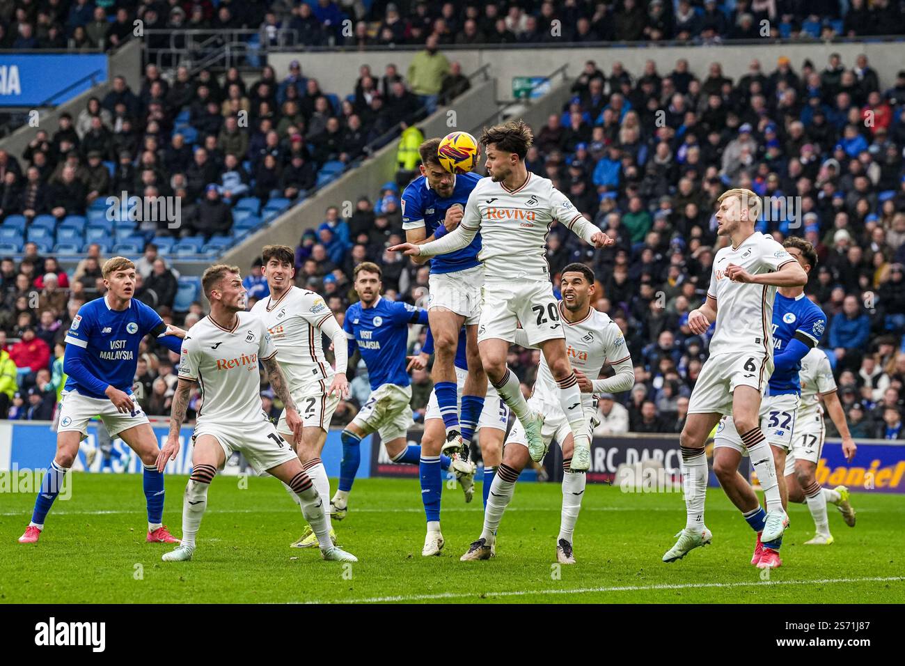 Dimitris Goutas of Cardiff City scores his teams third goal during the ...