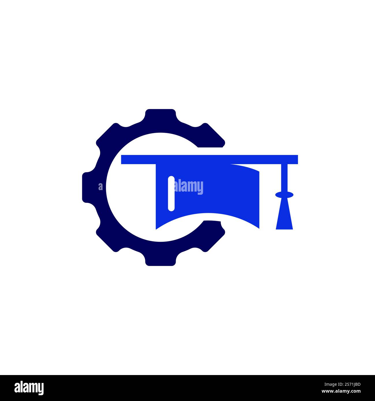 Industrial engineering education vector logo design. Student gear ...