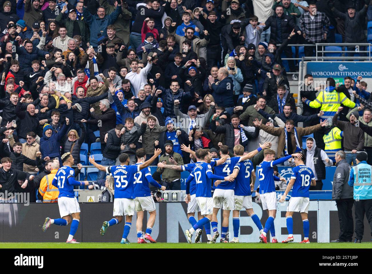 Cardiff, UK. 18th Jan, 2025. Dimitris Goutas of Cardiff City (4 ...