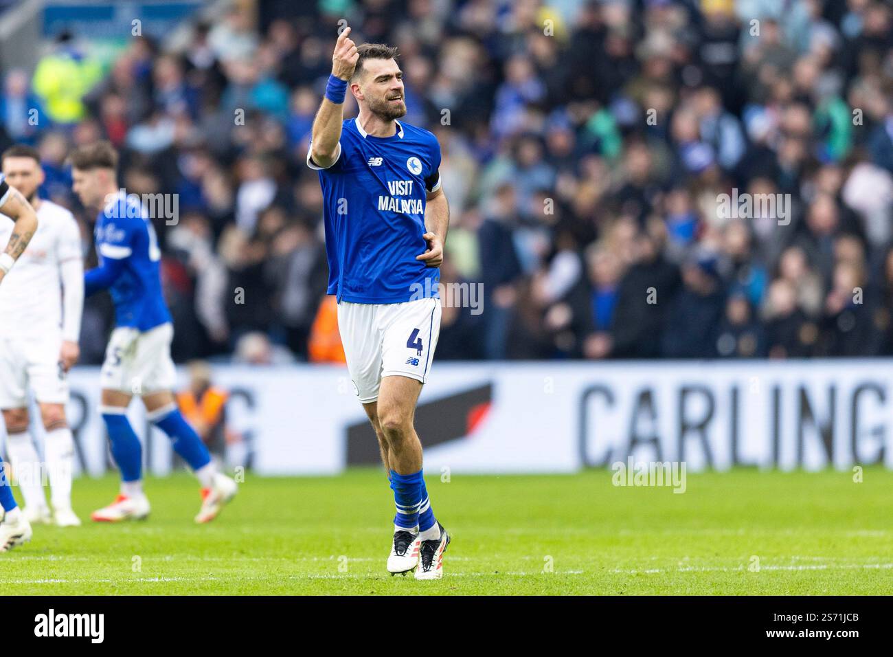 Dimitris Goutas of Cardiff City celebrates after scoring his sides ...