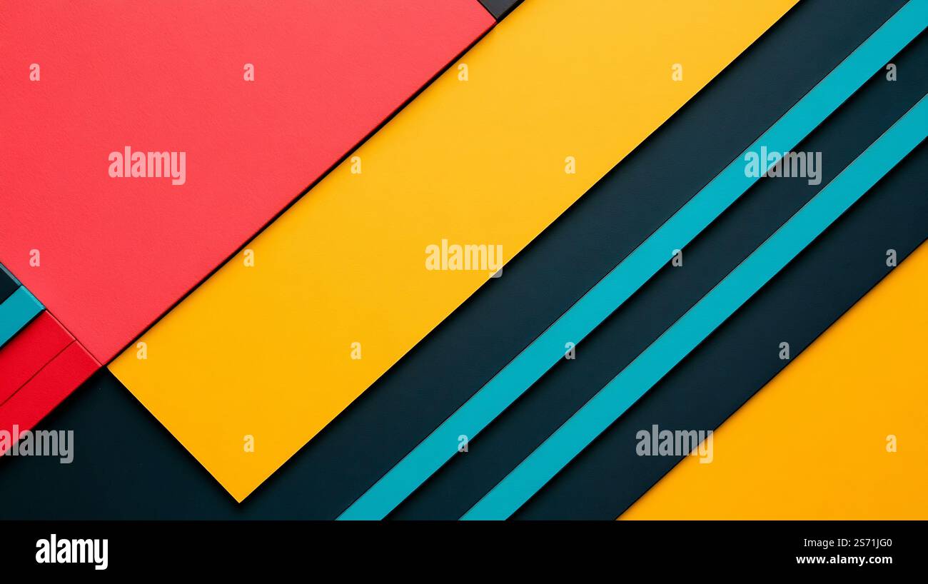 Captivating geometric patterns in bold, contrasting color combinations create striking abstract ...