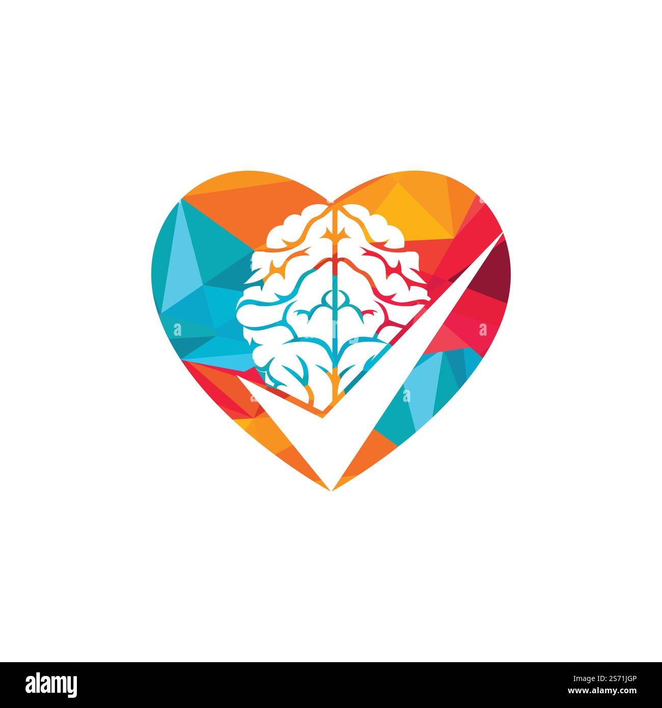 Brain check vector logo design. Brain and tick icon logo Stock Vector ...