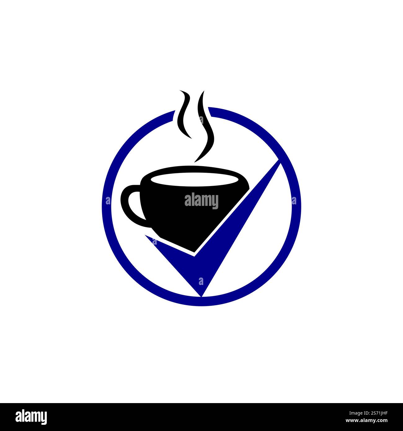 Coffee Check vector logo design. Coffee cup with a check mark Stock ...