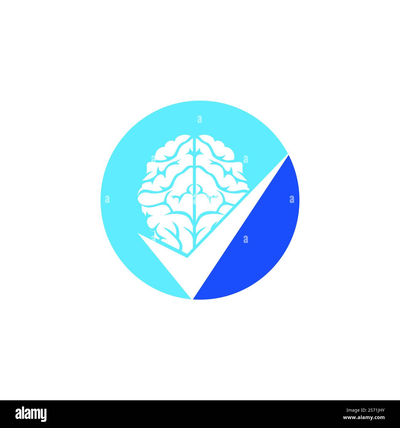 Brain check vector logo design. Brain and tick icon logo Stock Vector ...