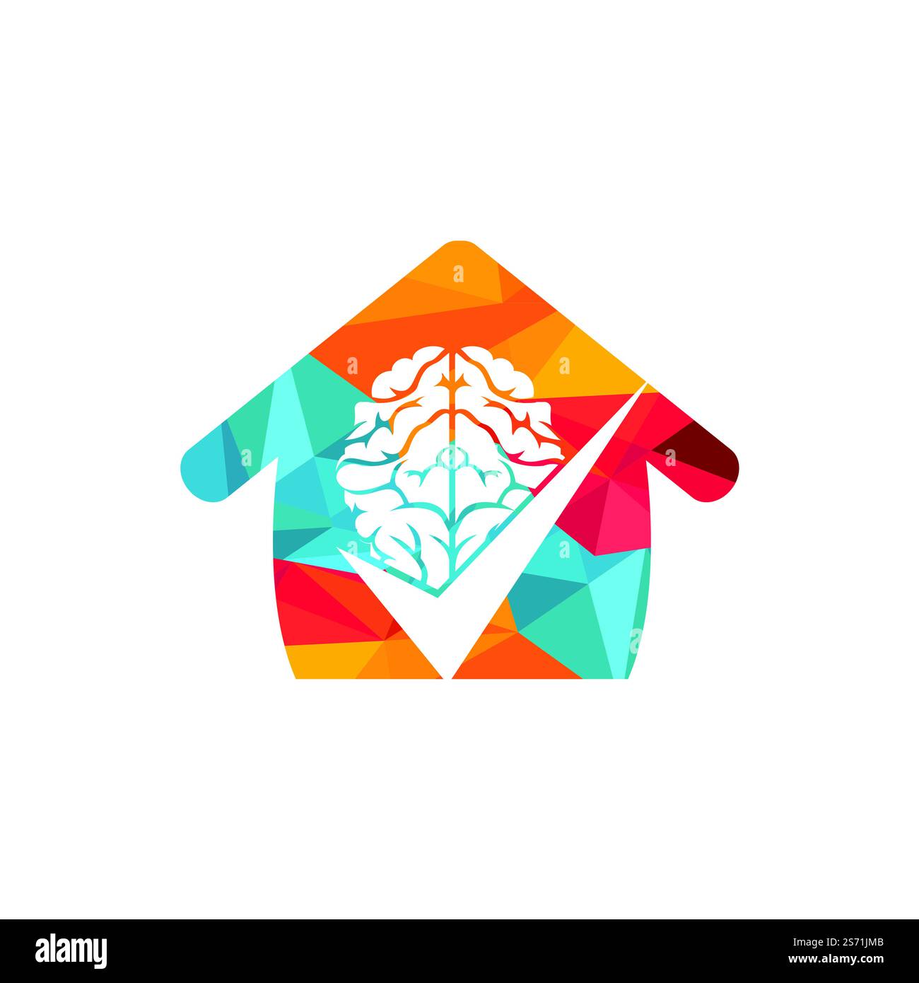 Brain check vector logo design. Brain and tick icon logo Stock Vector ...