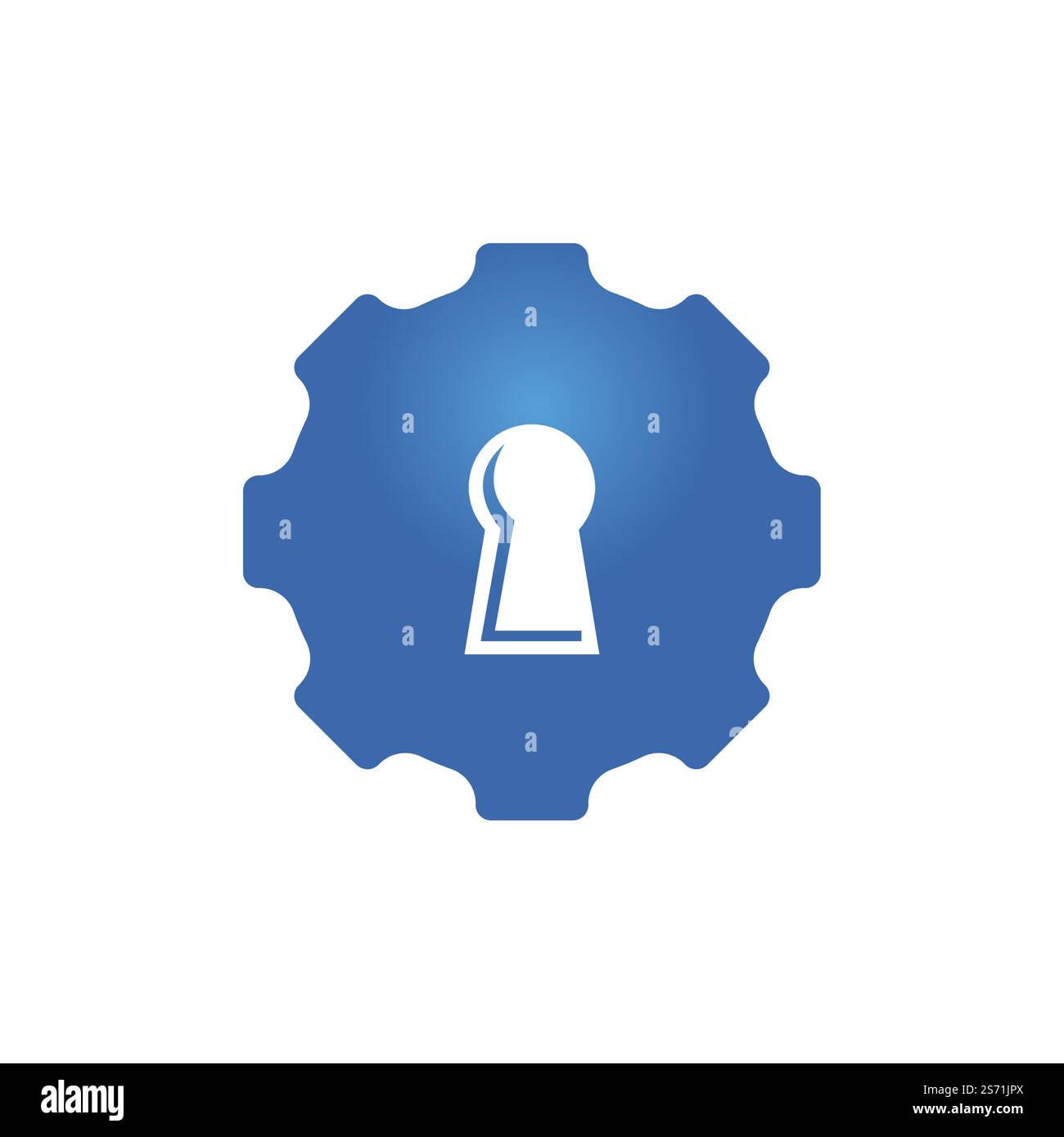 Gear padlock vector logo design. Industry protection logo design ...