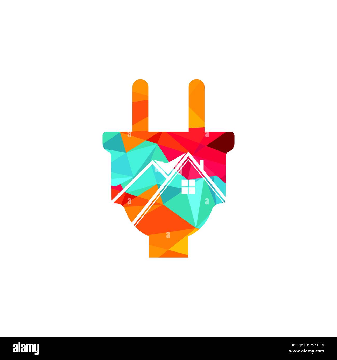 Home power cord logo vector design. House and electric plug vector icon ...