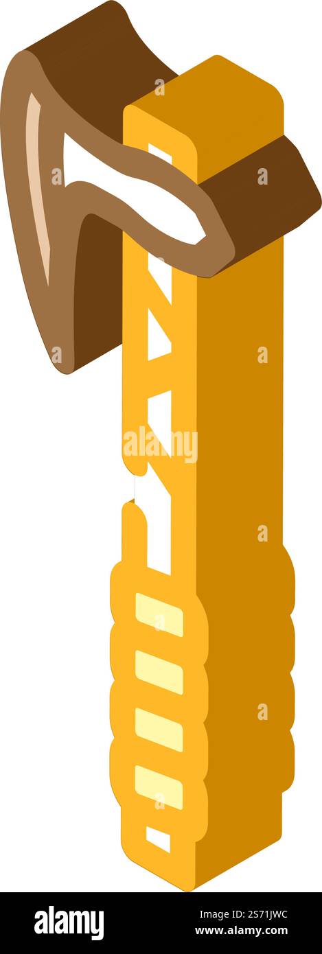 viking axe blade isometric icon vector. viking axe blade sign. isolated ...