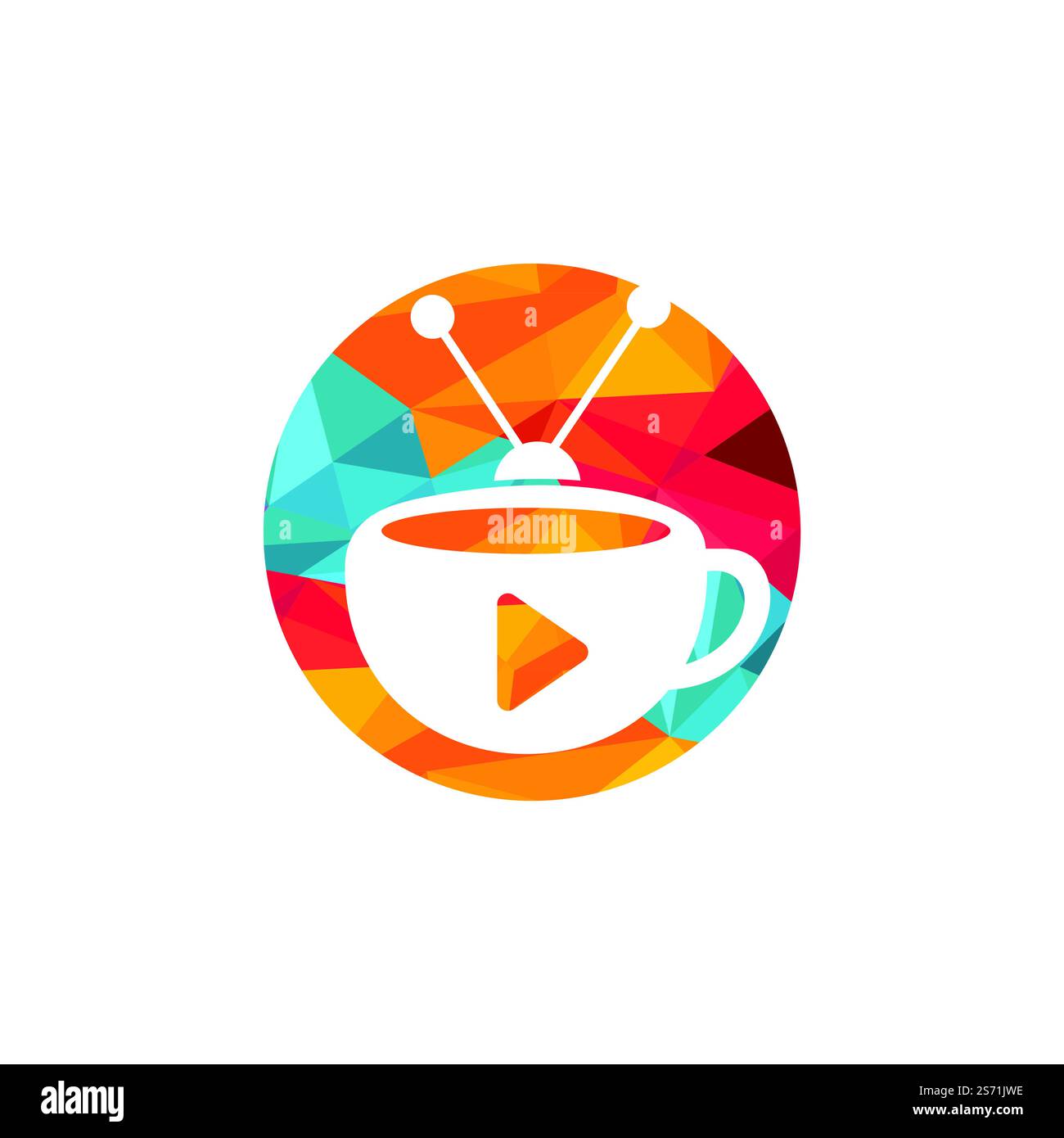 Coffee television vector logo design. Coffee mug and television icon ...