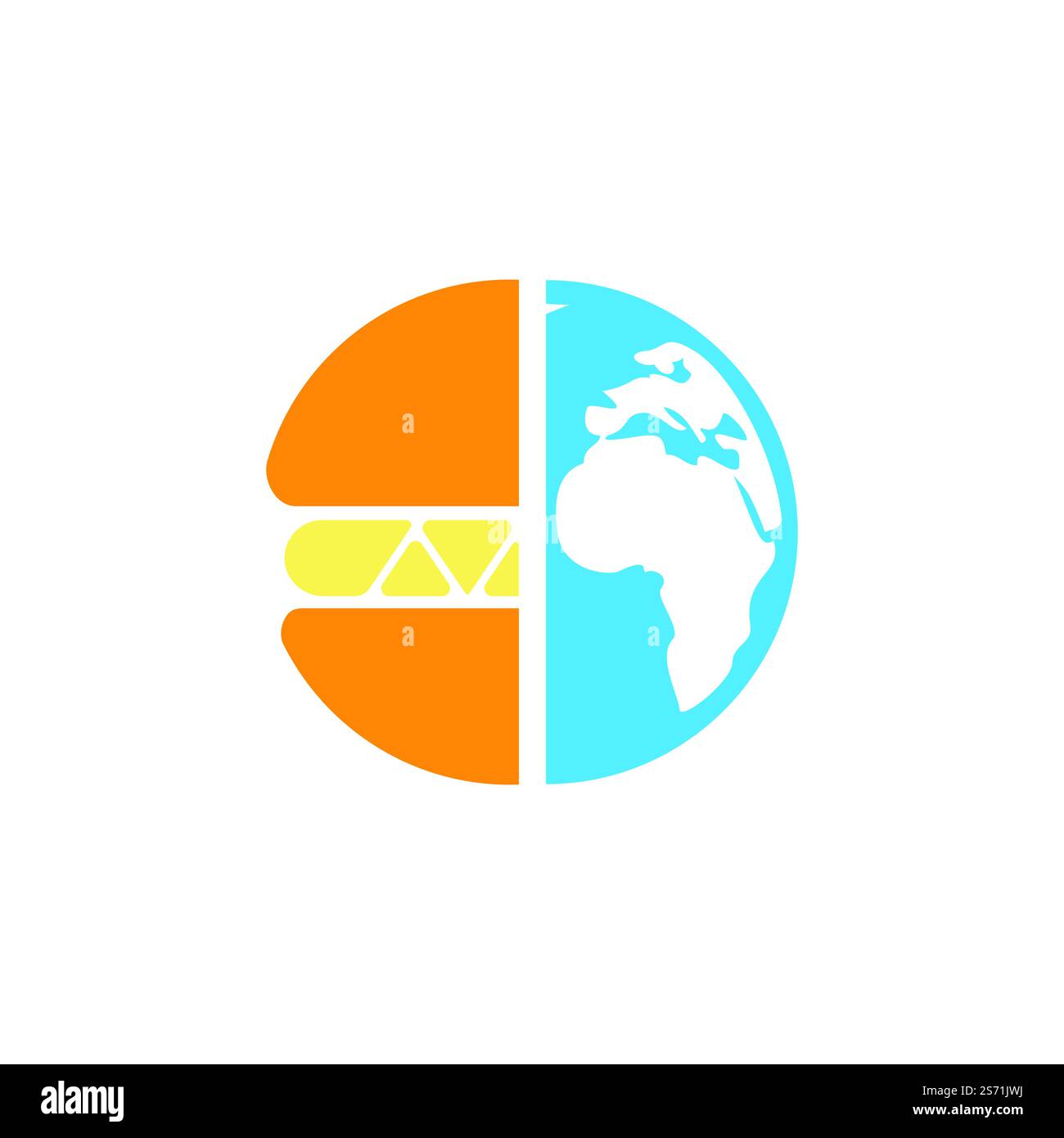 Planet burger logo design template. Hamburger and world symbol or icon ...