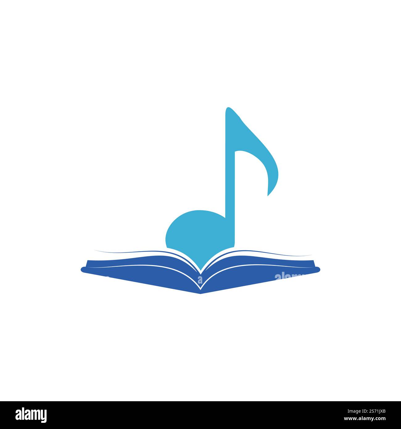 Music book vector logo design. Book and music note icon design Stock ...