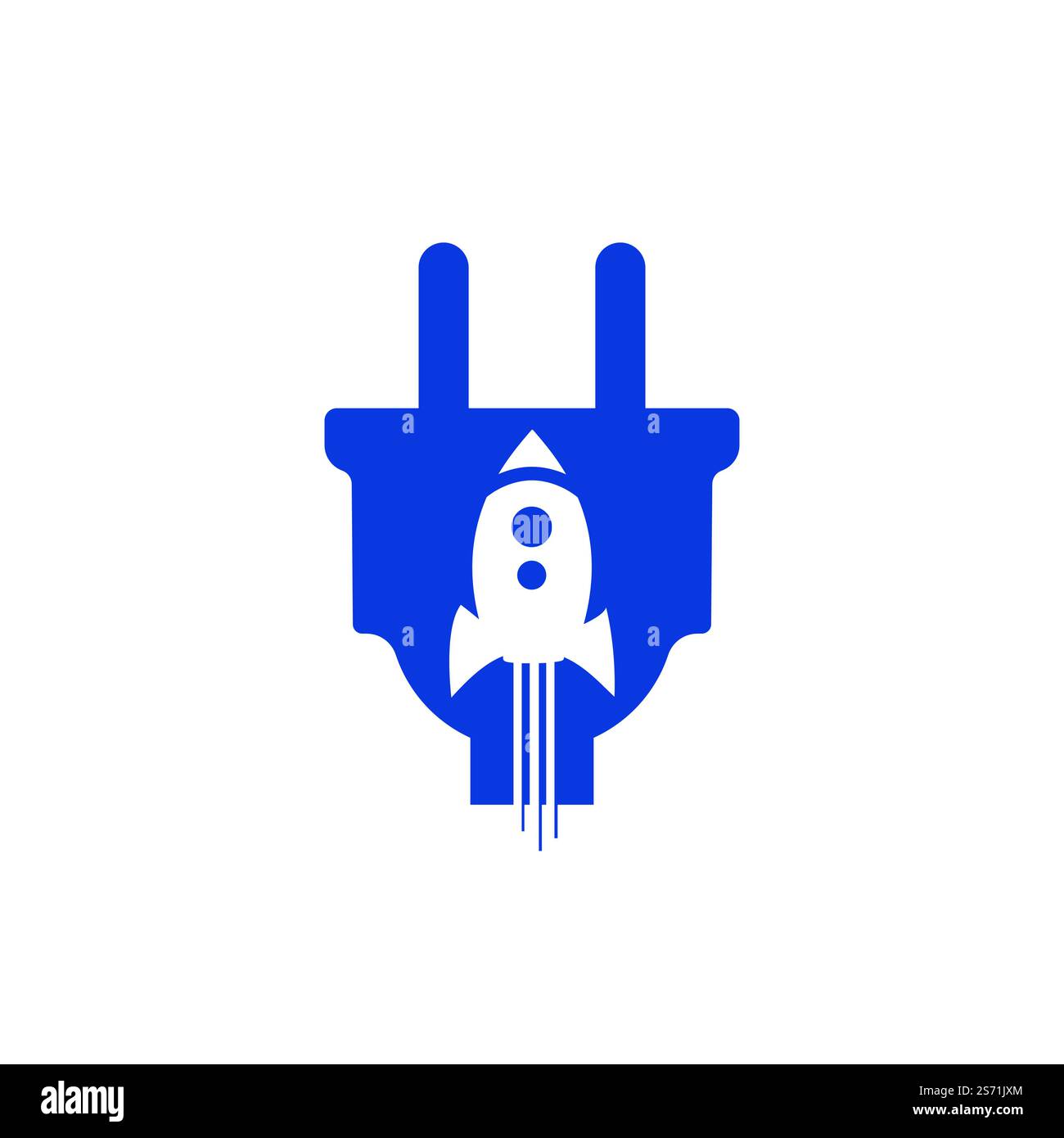 Electric plug and rocket vector logo design. Fast charging logo design ...