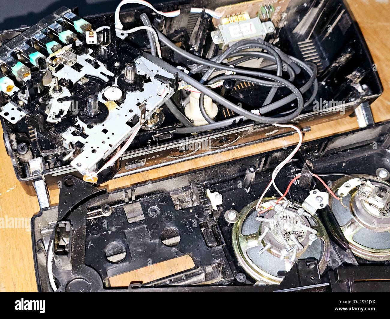 Cairo, Egypt, December 29 2024: Maintenance of an old Sony radio ...