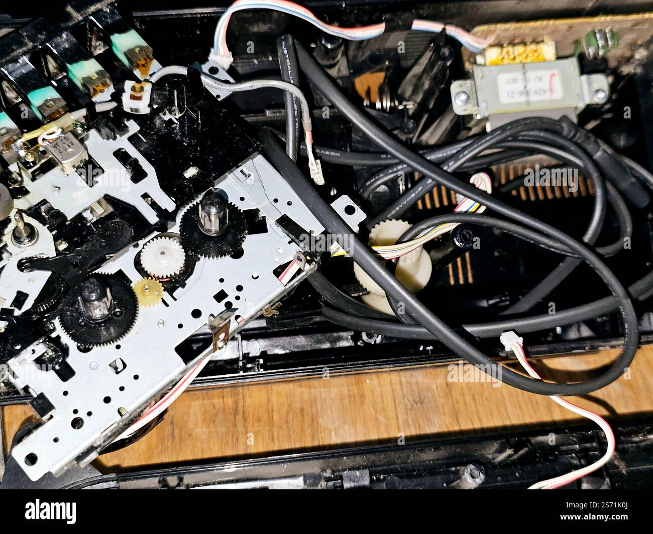 Cairo, Egypt, December 29 2024: Maintenance of an old Sony radio ...