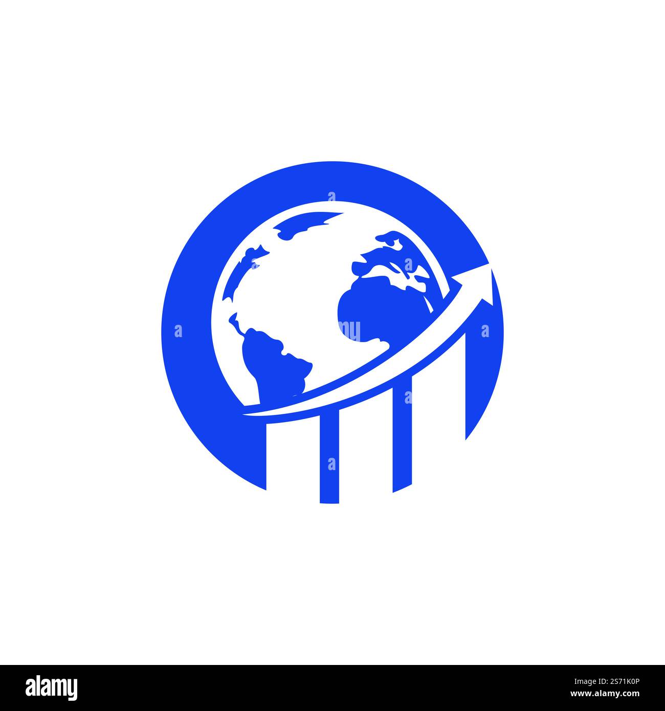 World Stats vector logo design template. World finance logo design ...
