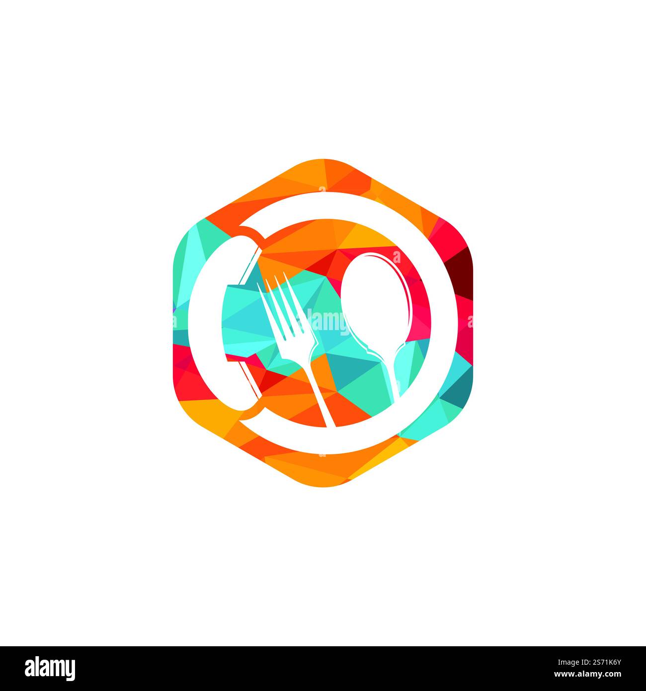 Call food vector logo design. Food delivery service logo concept Stock ...