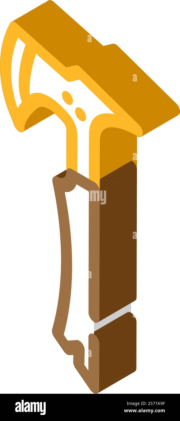 tactical axe hatchet isometric icon vector. tactical axe hatchet sign ...