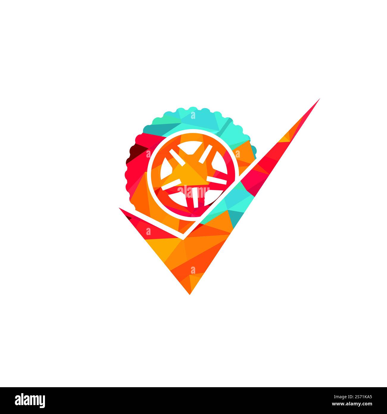 Tire check vector logo design. Tire and tick icon concept Stock Vector ...