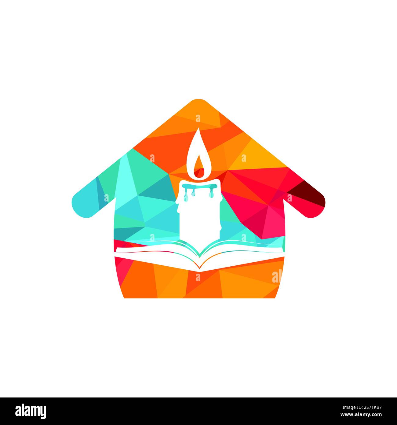 Book light vector logo design. Book and Candle vector logo design ...