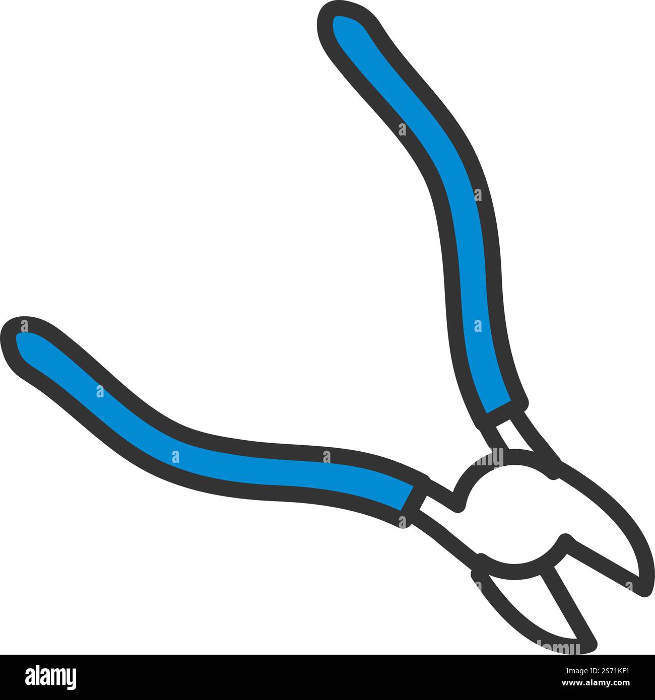 Side Cutters Icon. Editable Bold Outline With Color Fill Design. Vector ...