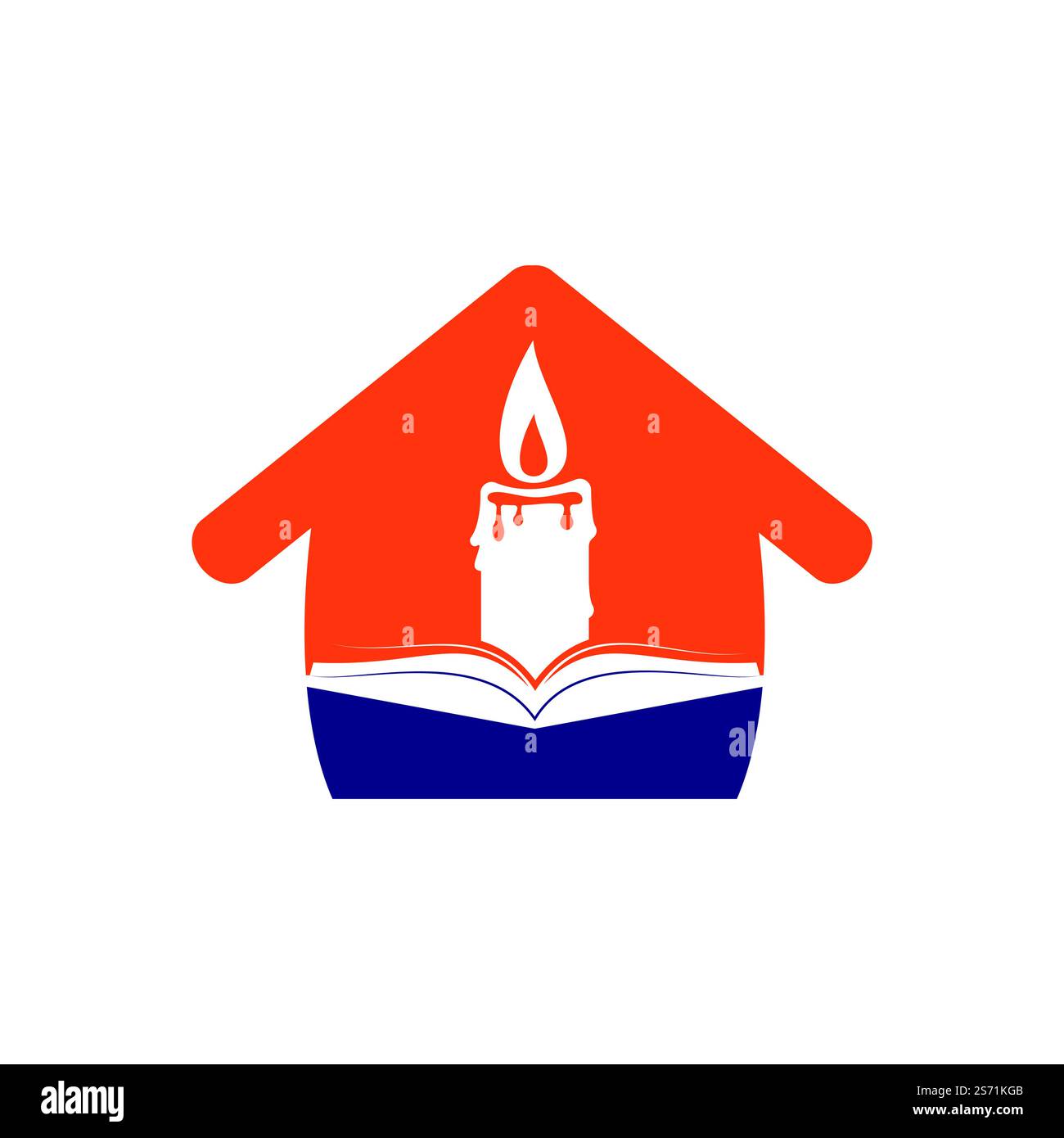 Book light vector logo design. Book and Candle vector logo design ...