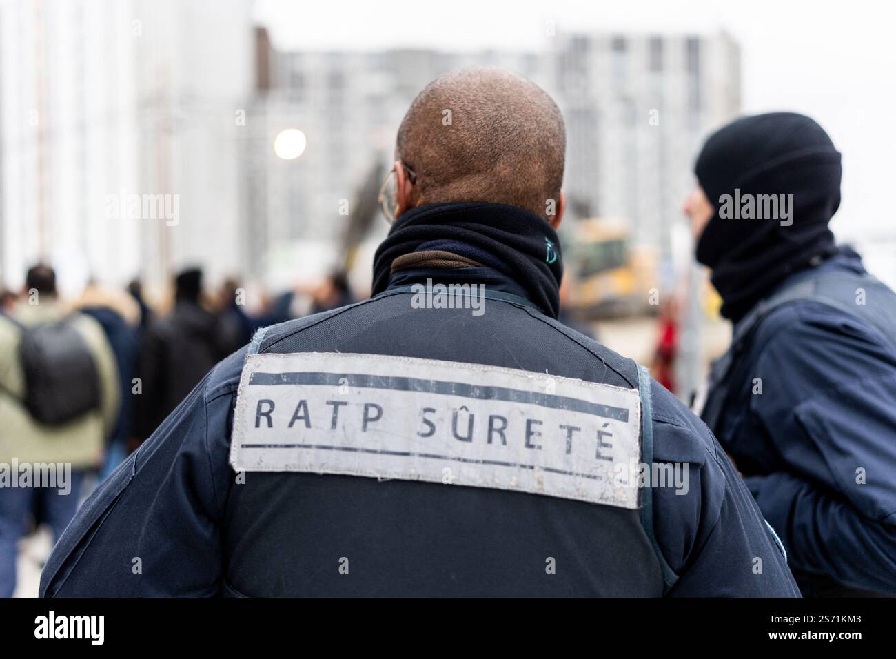 This photo is an illustration of an RATP security (RATP Surete) agent ...