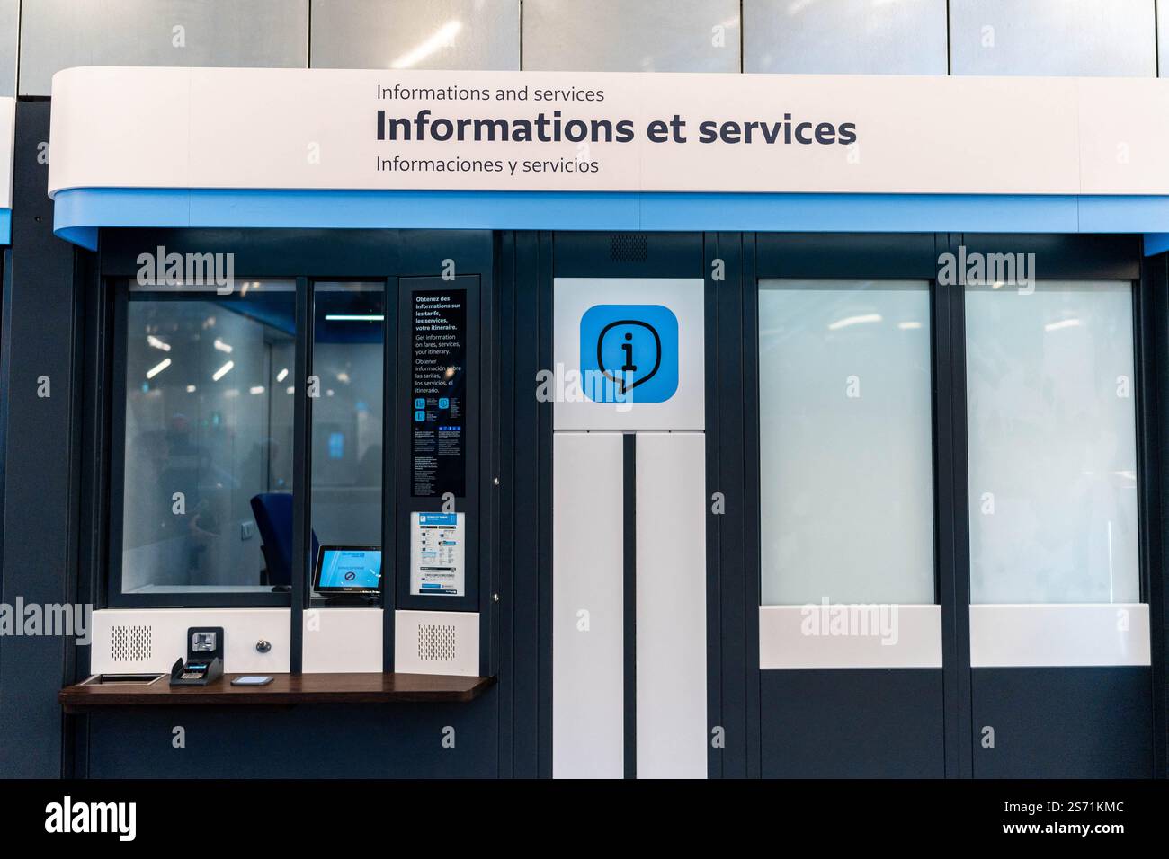 This photo is an illustration of an RATP information and services ...