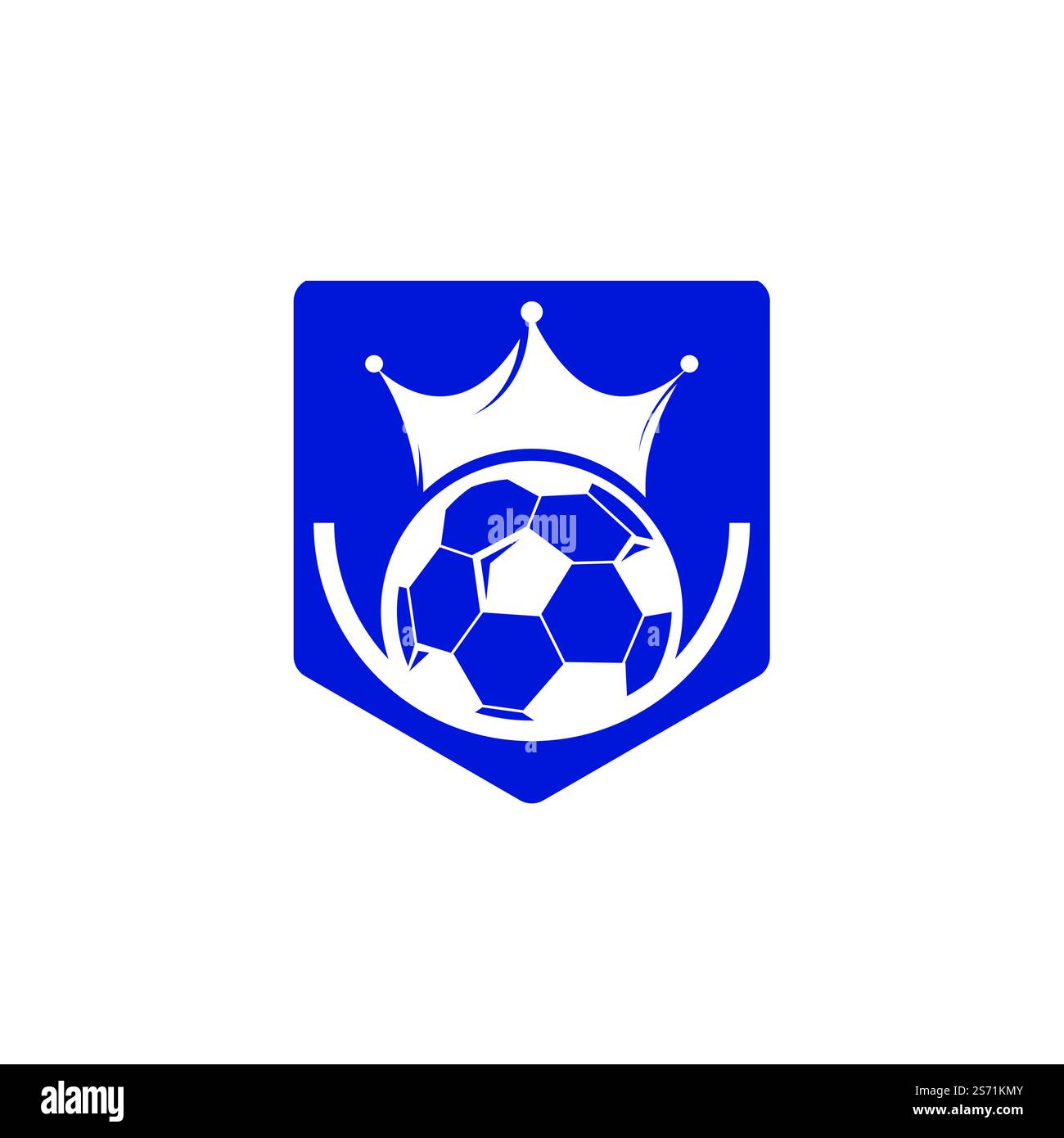 Soccer king vector logo design. Football and crown icon design Stock ...