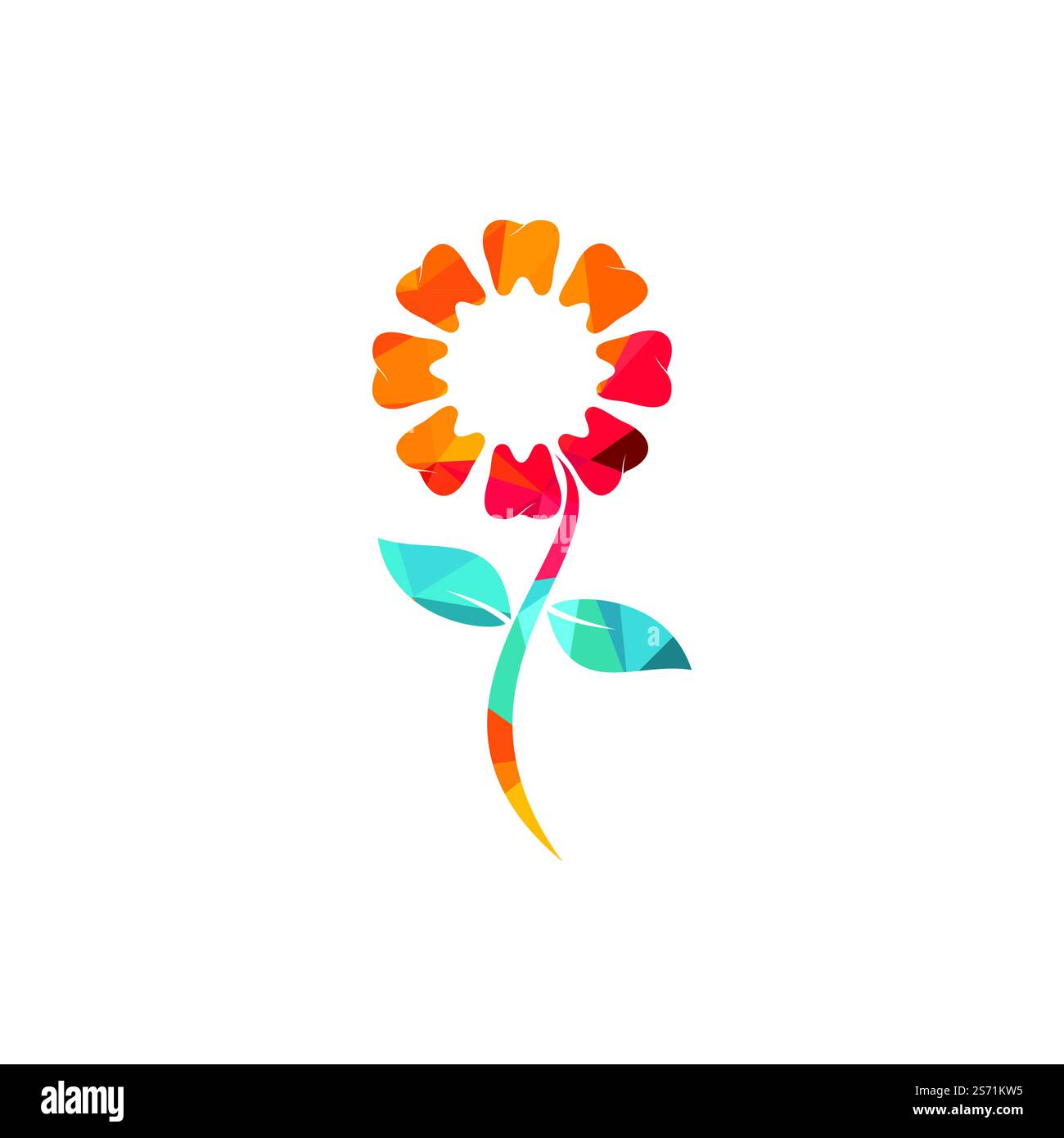 Tooth Flower circle pattern for Dental logo design. Dental care logo ...