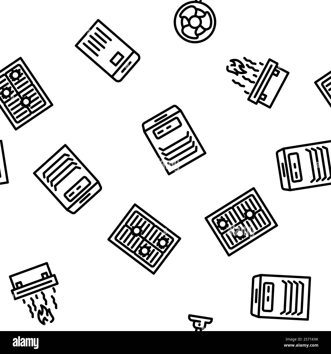 air clean flow freash wind filter vector seamless pattern thin line ...