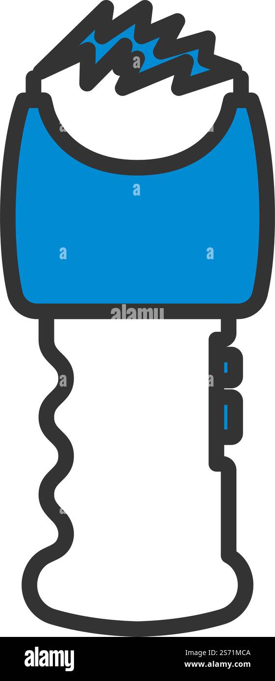 Stun Gun Icon. Editable Bold Outline With Color Fill Design. Vector ...