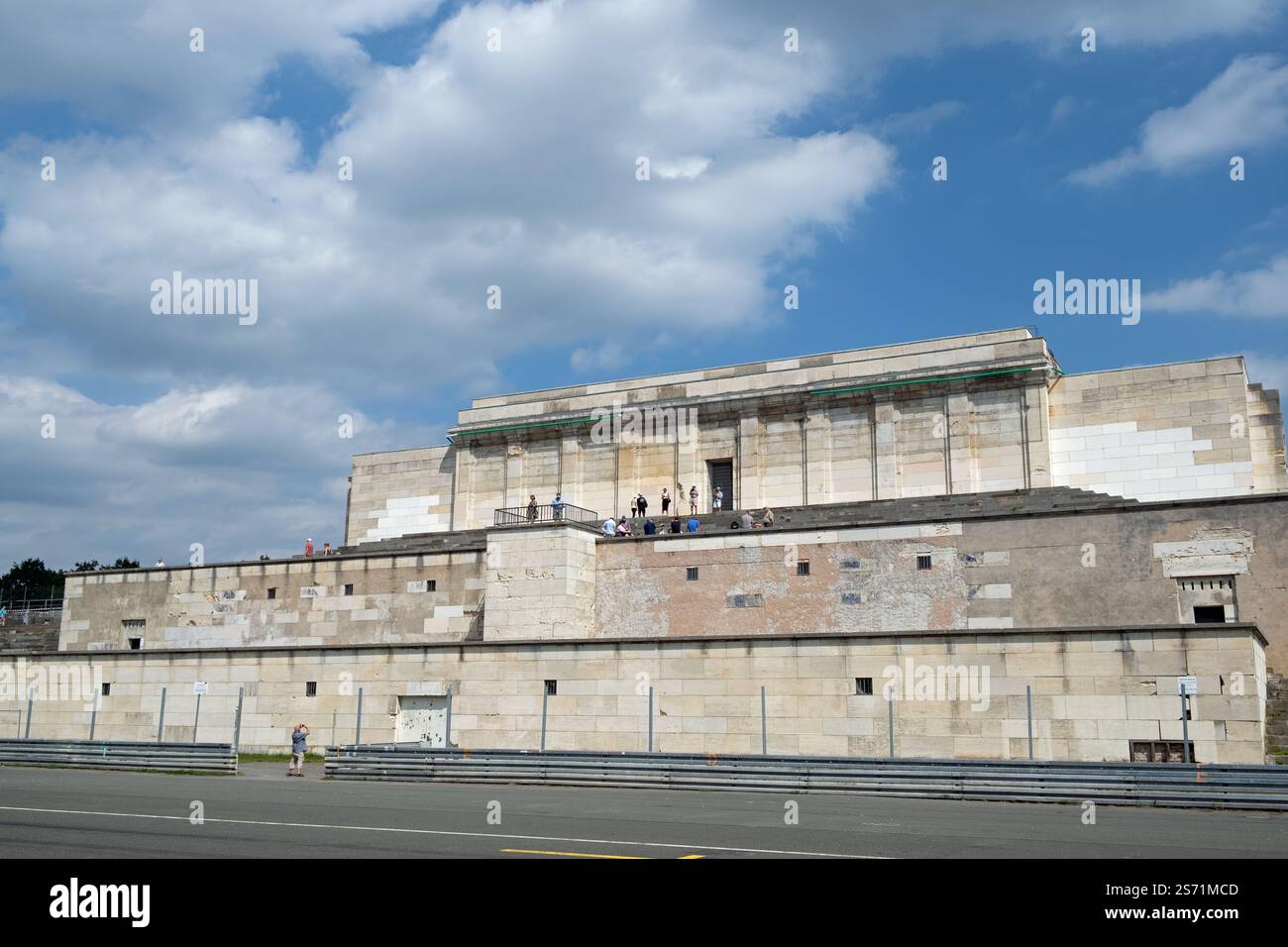 The grandstand at the Zeppelin Field (Zeppelinfeld) Nazi Party rally ...