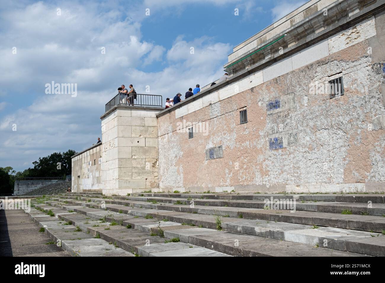 The grandstand at the Zeppelin Field (Zeppelinfeld) Nazi Party rally ...