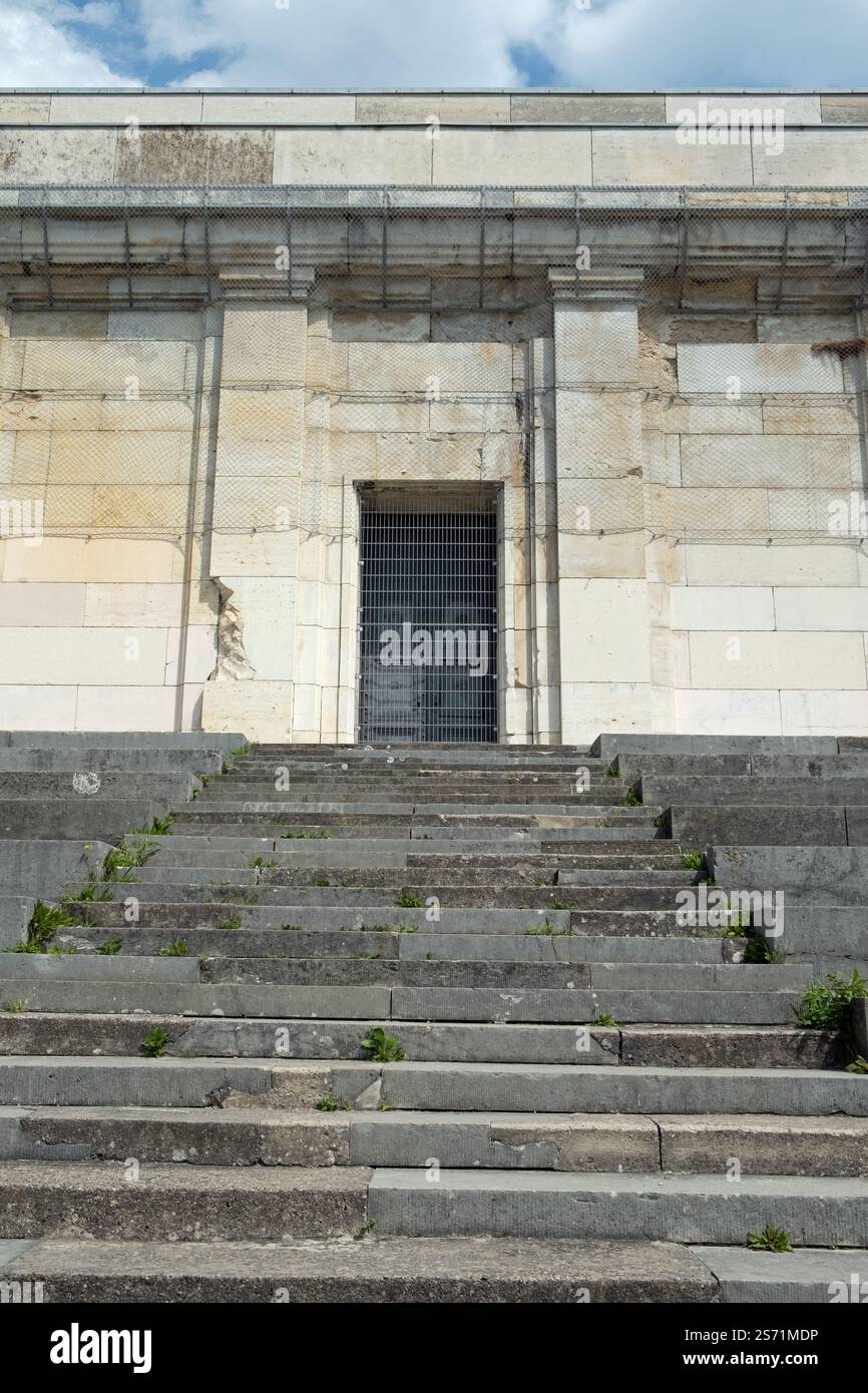 Doorway and stairs leading down to the 'Fuhrer's Podium". Grandstand ...