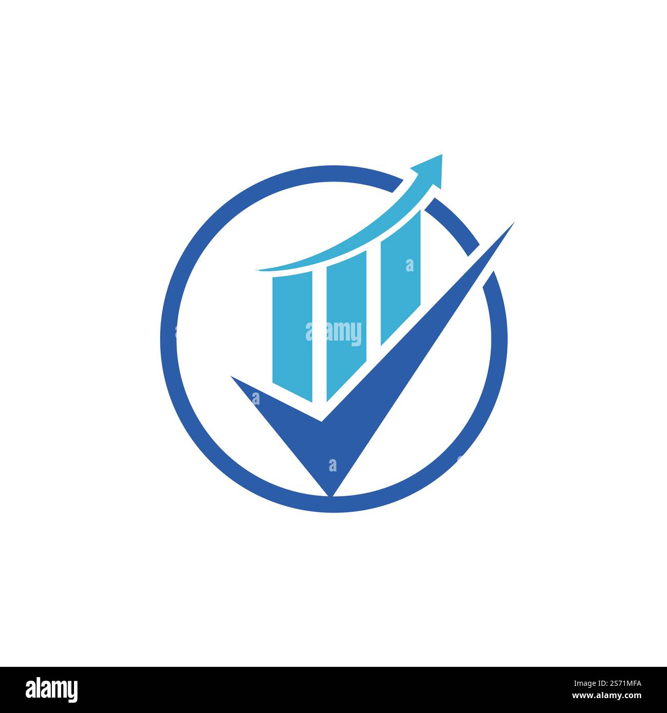 Stats check vector logo design template. Check mark for accounting ...