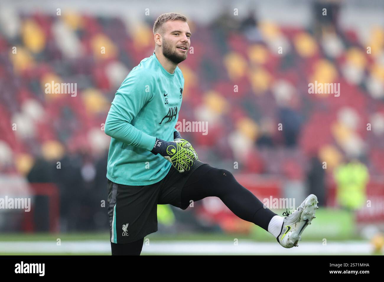 Vítězslav Jaroš of Liverpool in the pregame warmup session during the ...