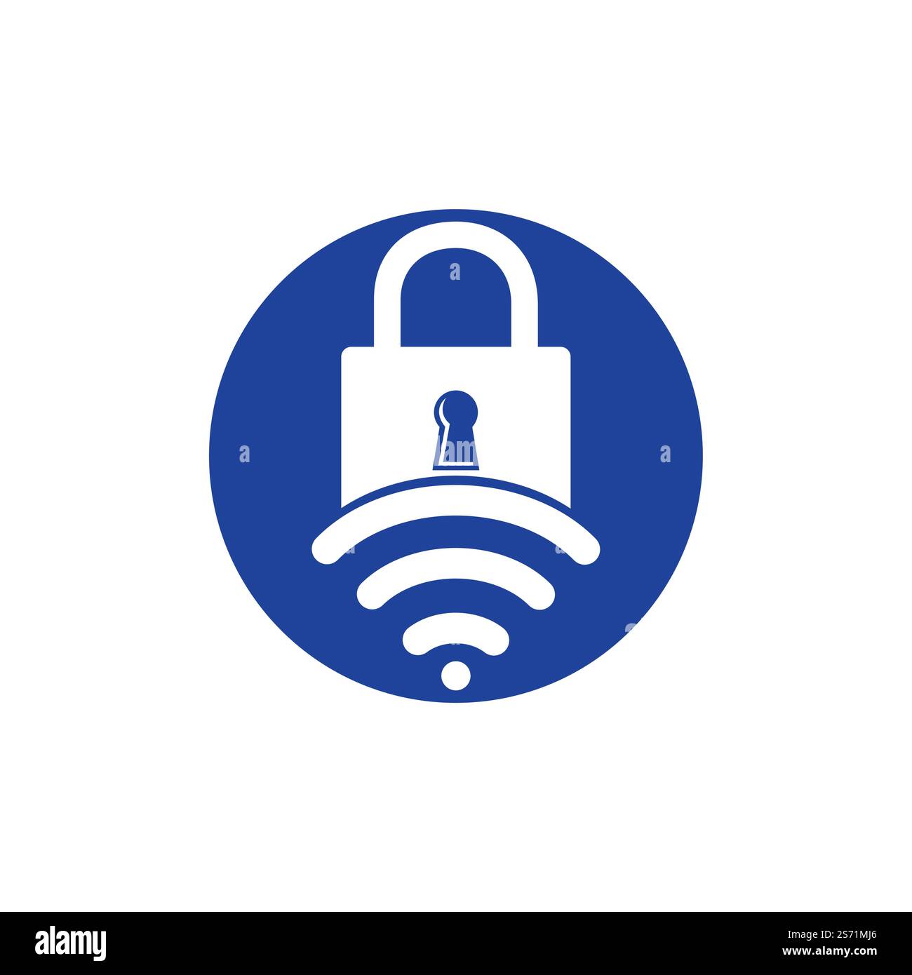 Padlock logo with signal vector design. Safe and signal symbol or icon ...