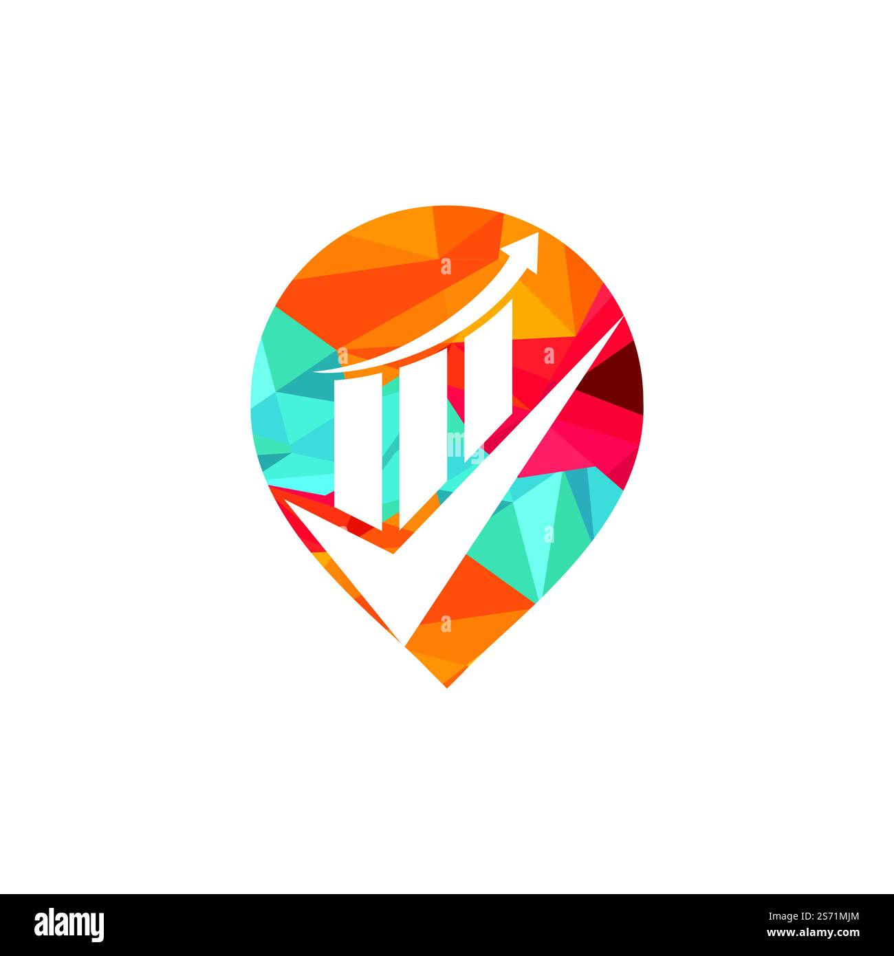 Stats check vector logo design template. Check mark for accounting ...