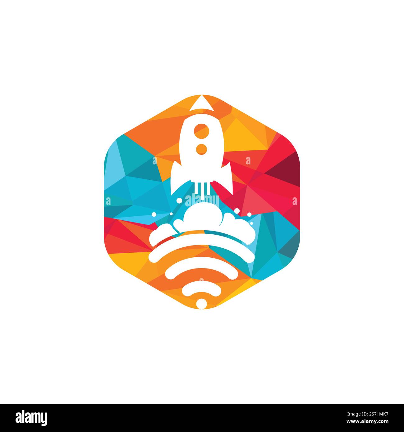 Wifi Rocket vector logo design. Wifi signal symbol and rocket design ...