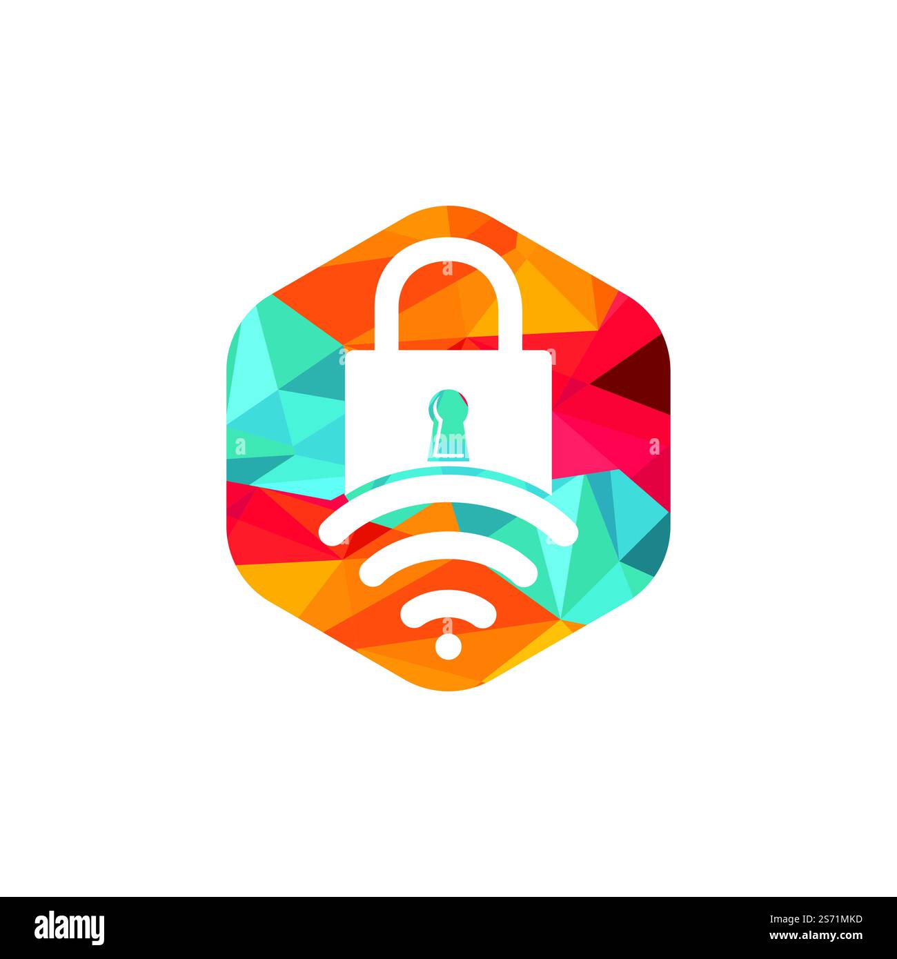 Padlock logo with signal vector design. Safe and signal symbol or icon ...