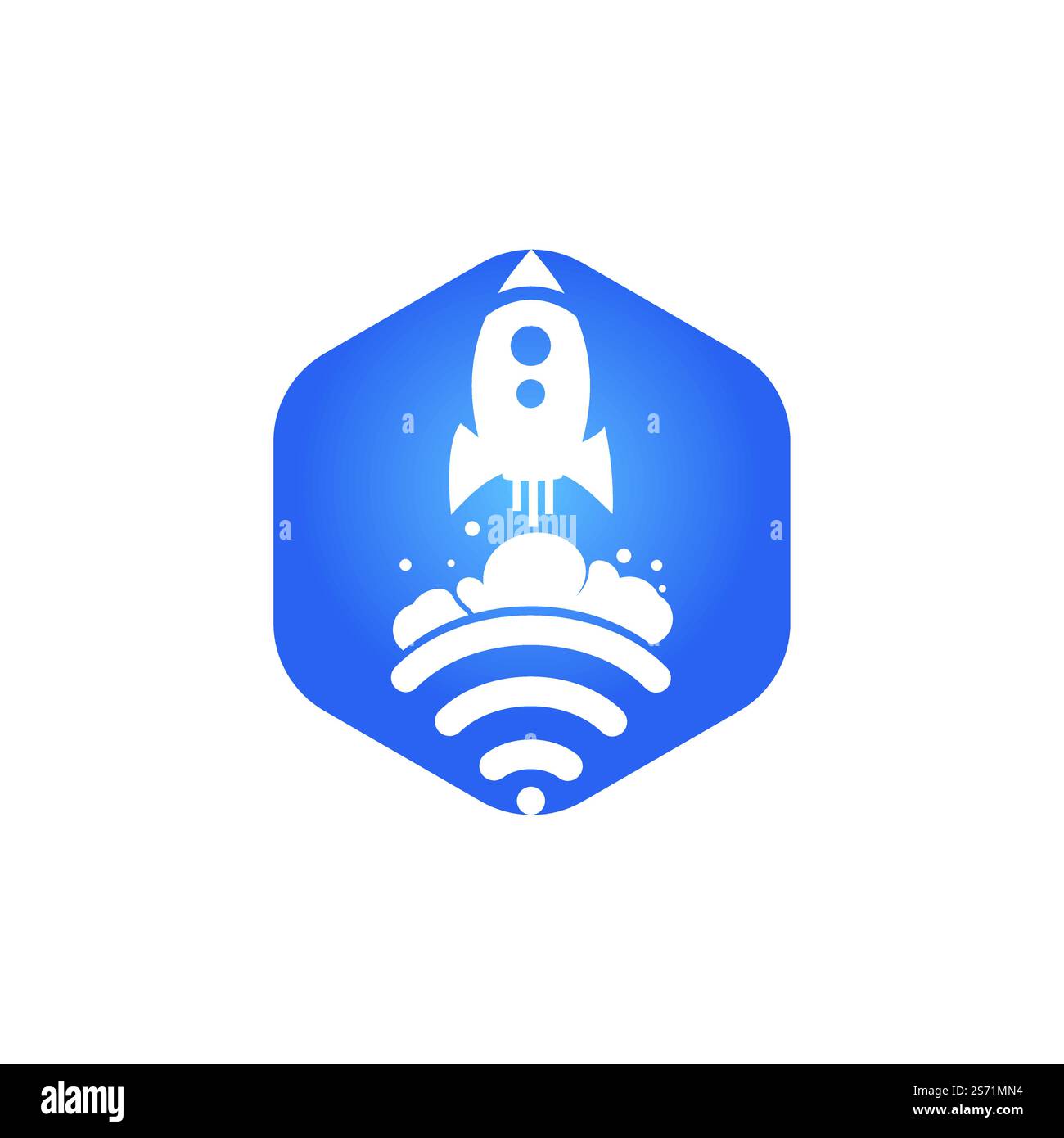 Wifi Rocket vector logo design. Wifi signal symbol and rocket design ...