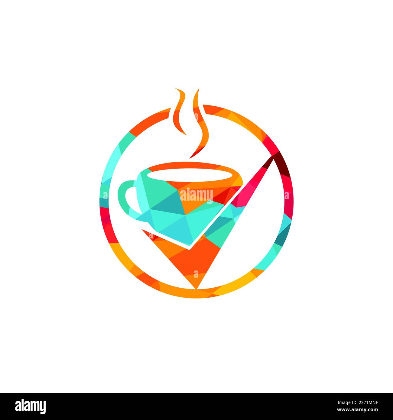 Coffee Check vector logo design. Coffee cup with a check mark Stock ...