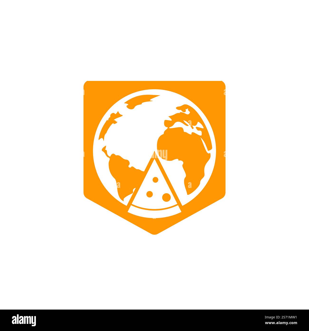 Pizza Planet vector logo design. Unique pizzeria logotype design ...